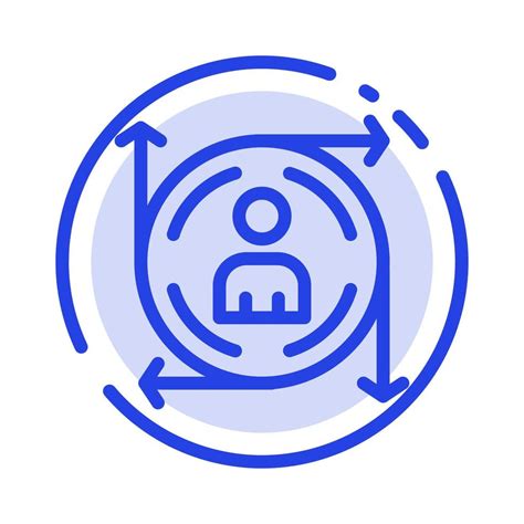 User Predication Arrow Path Blue Dotted Line Line Icon 17963940 Vector