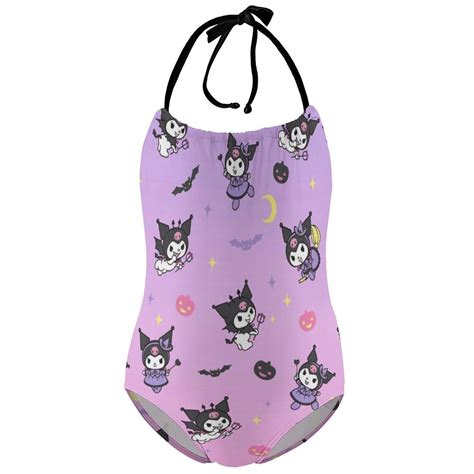 Girls Kuromi One Piece Swimsuit Bathing Suit Beachwear