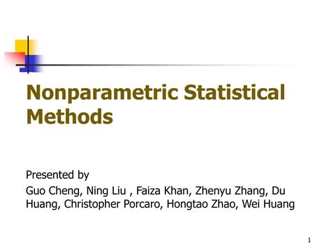 Ppt Nonparametric Statistical Methods Powerpoint Presentation Free
