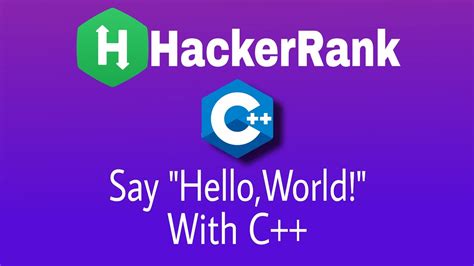 1 Say Hello World With C Hackerrank C Solution English