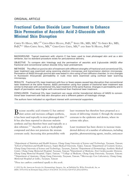 Fractional Carbon Dioxide Laser Treatment To Enhance Pdf Confocal