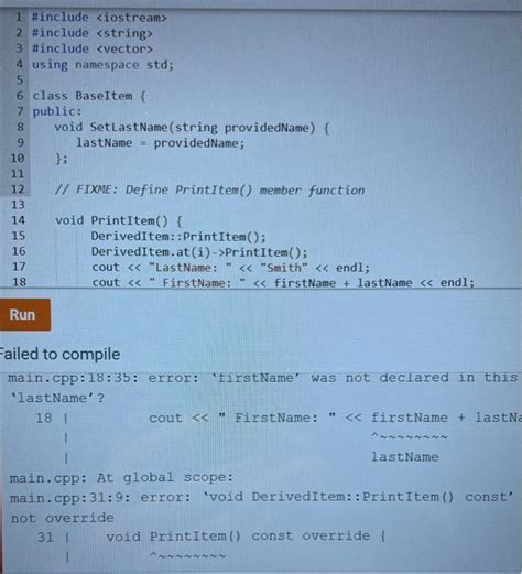 Solved Basic Polymorphism Write The Printltem Chegg