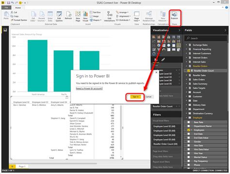 Connect Live Power BI To SSAS Multidimensional