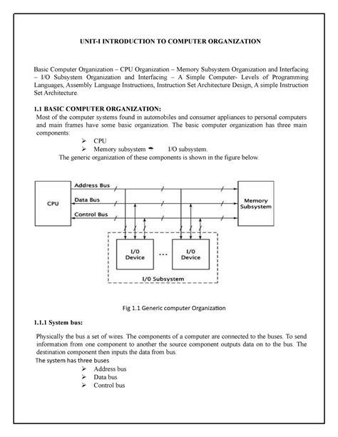 Coa Lecture Notes 0 By Amrita Patil Unit I Introduction To Computer Organization Basic