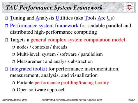 Ppt Paraprof A Portable Extensible And Scalable Tool For Parallel
