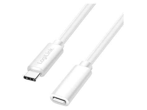LOGILINK USB Kabel CU USB C M USB C F PD m weiß