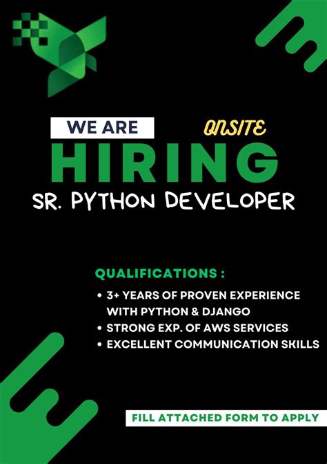 Pakistan It Jobs On Linkedin 🚀 Were Hiring Senior Python Developer 🚀 Are You An Experienced
