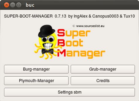 Manage Ubuntu Boot Loaders Plymouth Burg Grub Super Boot Manager