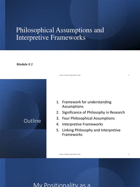 Philosophical Assumptions And Interpretive Frameworks1 Pdf Reality Theory