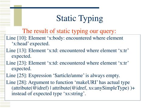 PPT Static Typing In XQuery PowerPoint Presentation Free Download ID 3839411