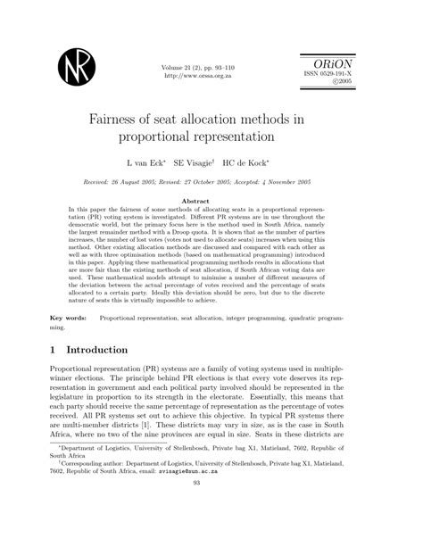 pdf fairness of seat allocation methods in proportional representation
