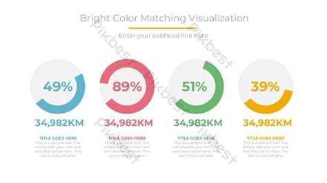 Sets Of Bright Color Matching Visualization PPT Chart PowerPoint PPTX Template Free