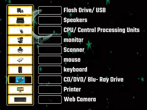 Parts Of The Computer Match Up Parts Of The Computer Match Up