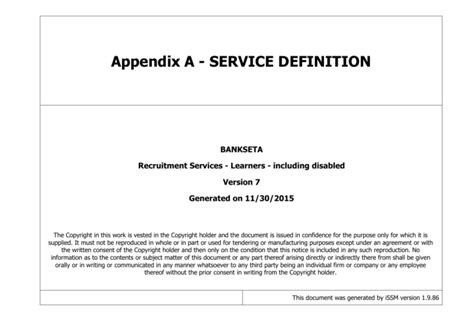 Template Service Definition