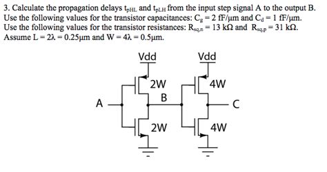 solved 3 calculate the propagation delays tphl and tplh