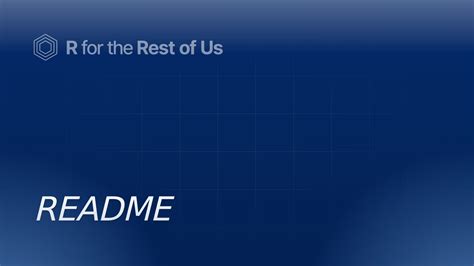 README R For The Rest Of Us