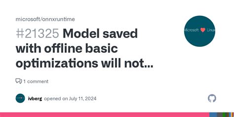 Model Saved With Offline Basic Optimizations Will Not Load
