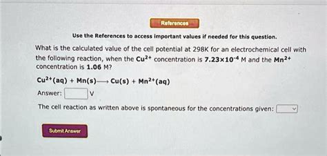 VIDEO solution: What is the calculated value of the cell potential at 298K for an ...