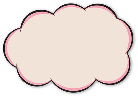 Clear Empty Boom Comic Speech Bubble Pop Art Style Colored Empty Balloon Message Cloud