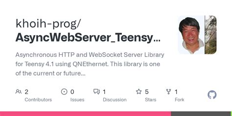 Github Khoih Progasyncwebserverteensy41 Asynchronous And