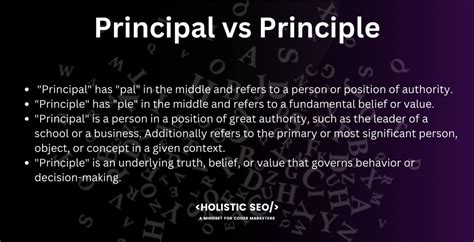Principal Vs Principle Difference Between Them And How To Correctly Use Them Holistic Seo