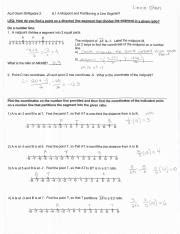 A Partitioning A Directed Line Segment Supplement Pdf Course Hero