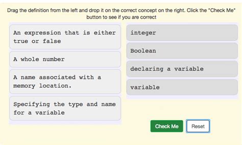 An Example Of A Drag And Drop Question Where The User Drags The