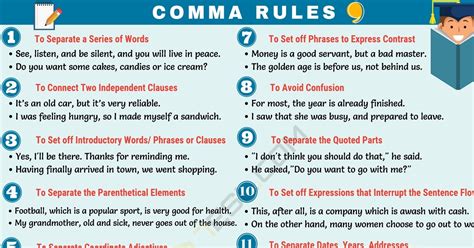 Comma When To Use A Comma With Important Comma Rules • 7esl