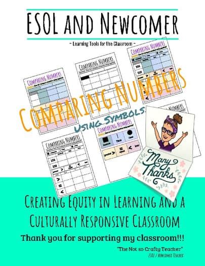 Comparing Numbers With Using Symbols By The Not So Crafty Teacher