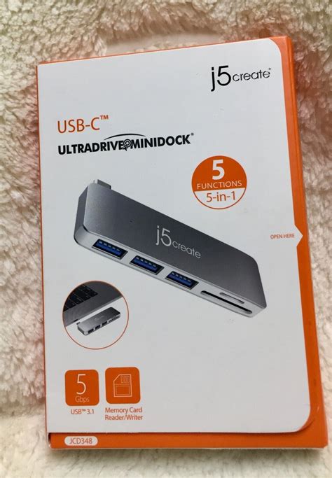 Used Genuine J5create Usb™ Type C 5 In 1 Ultradrive Mini Dock Jcd348 Free Shipping Ubb Threads