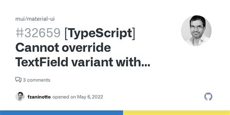 [typescript] cannot override textfield variant with custom theme