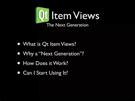 Qt Itemviews The Next Generation Pdf