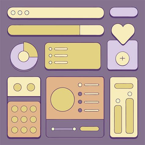 Simple Web UI Elements Kit Graphic 47800789 Vector Art At Vecteezy
