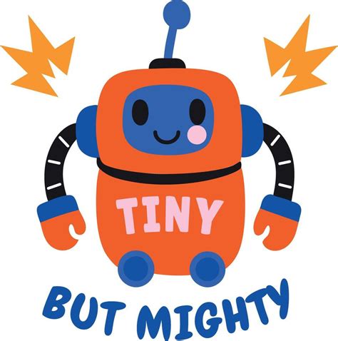A Flat Sticker Of A Tiny Robot 53197515 Vector Art At Vecteezy
