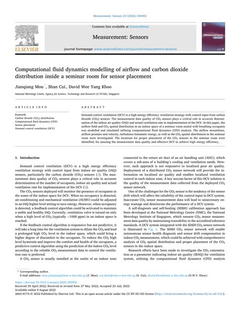 pdf computational fluid dynamics modelling of airflow and carbon