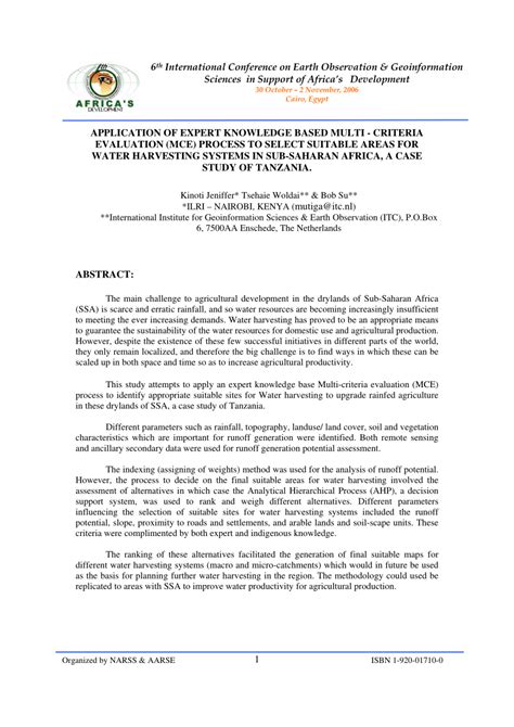 Pdf Application Of Expert Knowledge Based Multi Criteria Evaluation