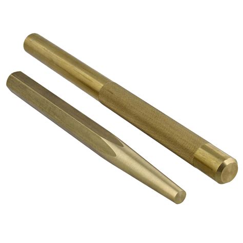 Brass Punch Set 2 Piece Brass Drift Pin Punch Set