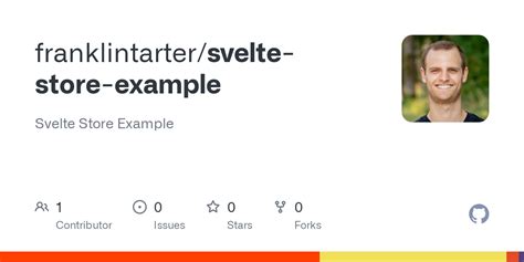 Github Franklintartersvelte Store Example Svelte Store Example