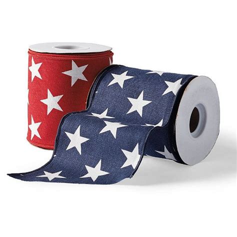 Stars Fourth Of July Ribbon Grandin Road Patriotic Decorations Red