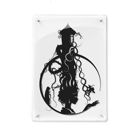 Rapunzel Silhouetten Unframed Princess Rapunzel Paper Cut Art Art