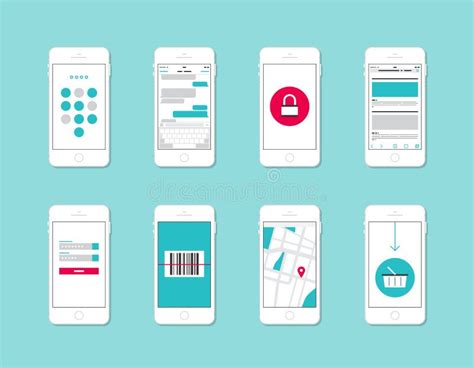 Mobile Shopping Illustration Concept Stock Vector Illustration Of Basket Innovation 34326321