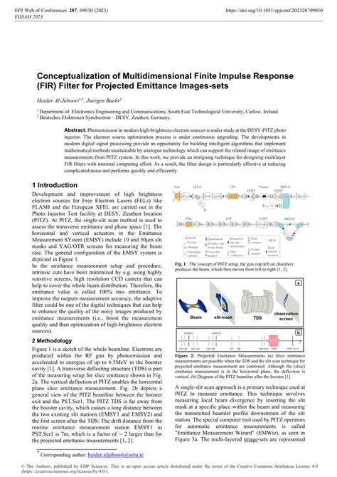 Pdf Conceptualization Of Multidimensional Finite Impulse Response