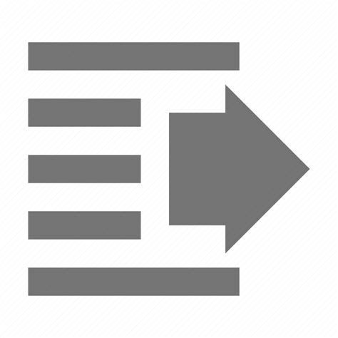 Indent Arrow Direction Increase Paragraph Text Tool Icon Download On Iconfinder
