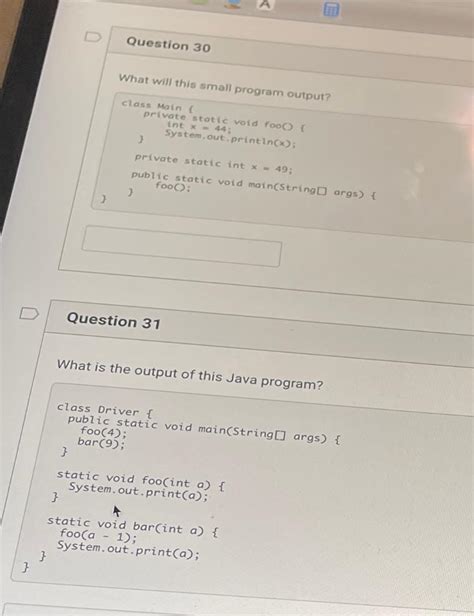 Solved Question 30 What Will This Small Program Output