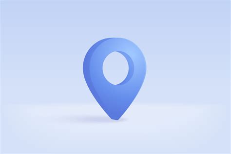 3d location point marker of map or navigation pin icon sign on isolated