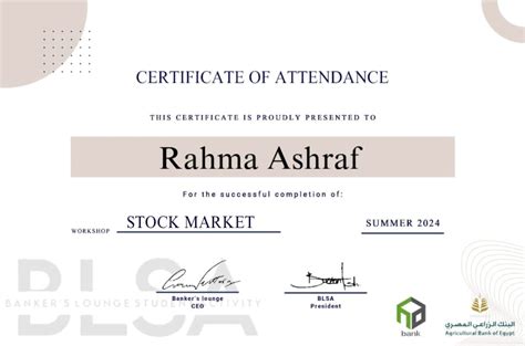 Rahma Ashraf On Linkedin Just Completed An Insightful Workshop On The Stock Market Grateful To