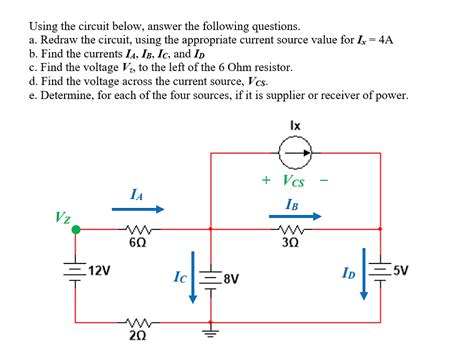 Solved Using The Circuit Below Answer The Following Chegg Com