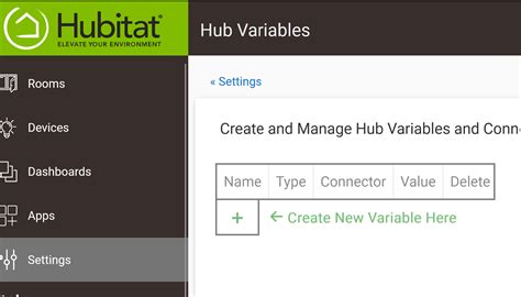 Hub Variables 🛎️ Get Help Hubitat