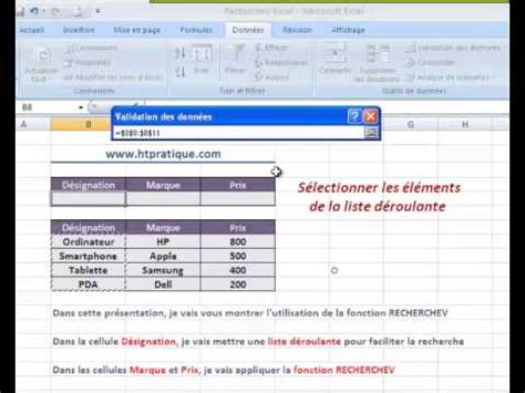 Recherchev Excel YouTube