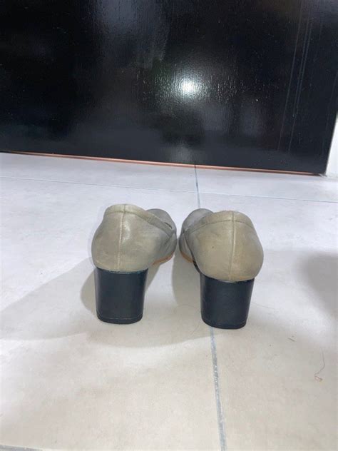 Clarks Gray Pump Womens Fashion Footwear Heels On Carousell